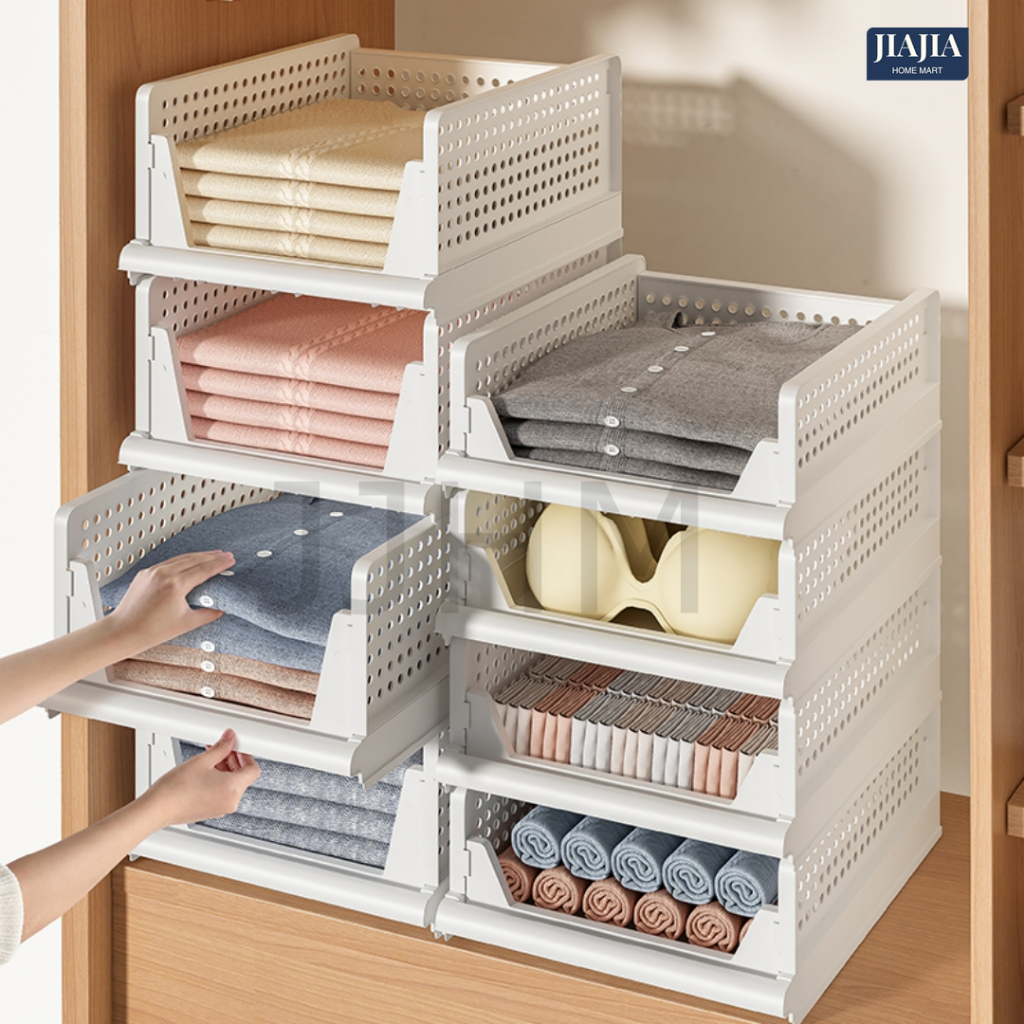 [Thicken Frame] Wardrobe Storage Drawer-Style Dormitory Clothes Layered ...
