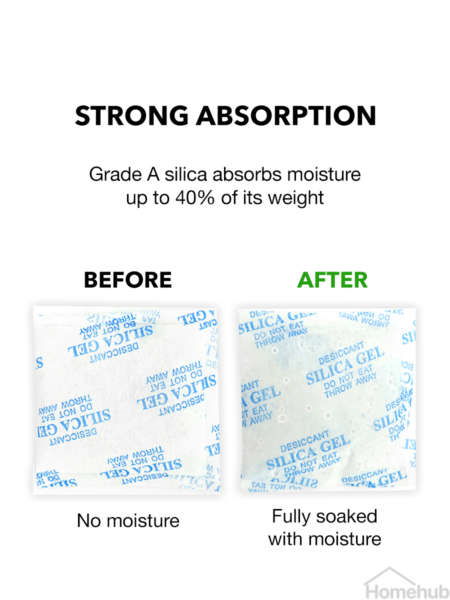 Homehub Silica Gel Packet Desiccant Moisture Absorber Dessicant For ...