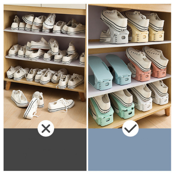 🇸🇬SG Stock🇸🇬 Shoe Rack Organiser Adjustable Shoe Stacker Storage Double ...