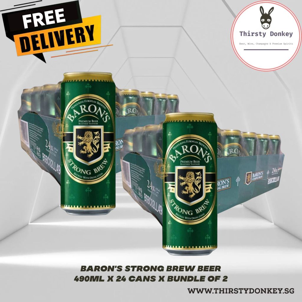 Baron's Strong Brew Beer 490ml x 24 cans (Bundle of 2) (BBD: 01/2026 ...