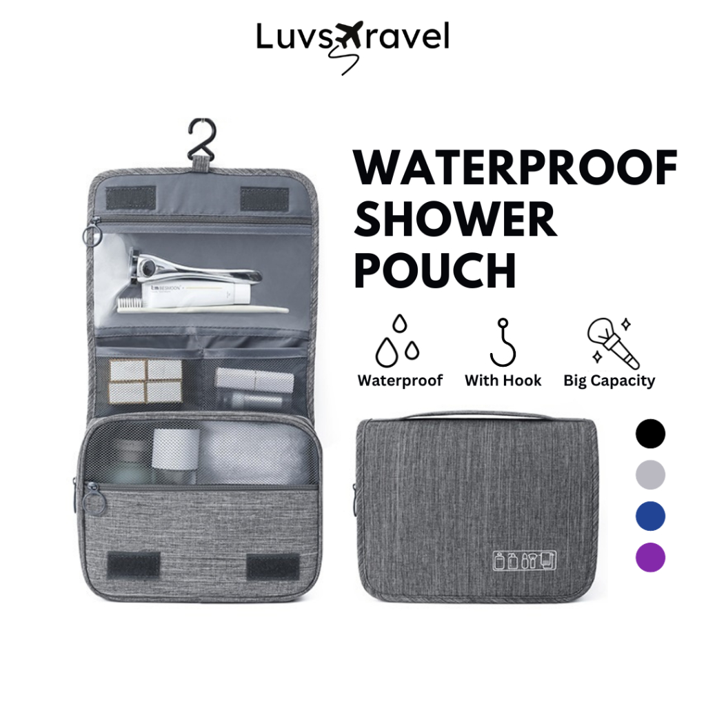 Travel Shower Pouch Cosmetic Bag Makeup Bags Bathroom Toiletry For ...