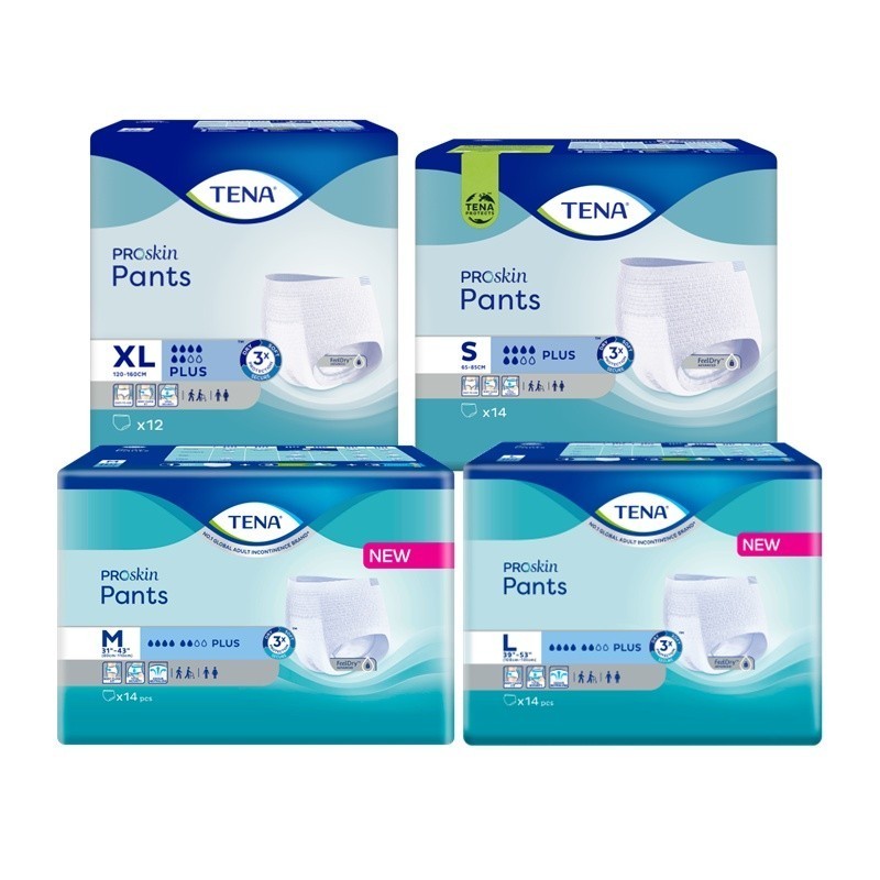 [Carton Deal] TENA PROskin Pants Plus Adult Diapers (M/L/XL) | Shopee Singapore
