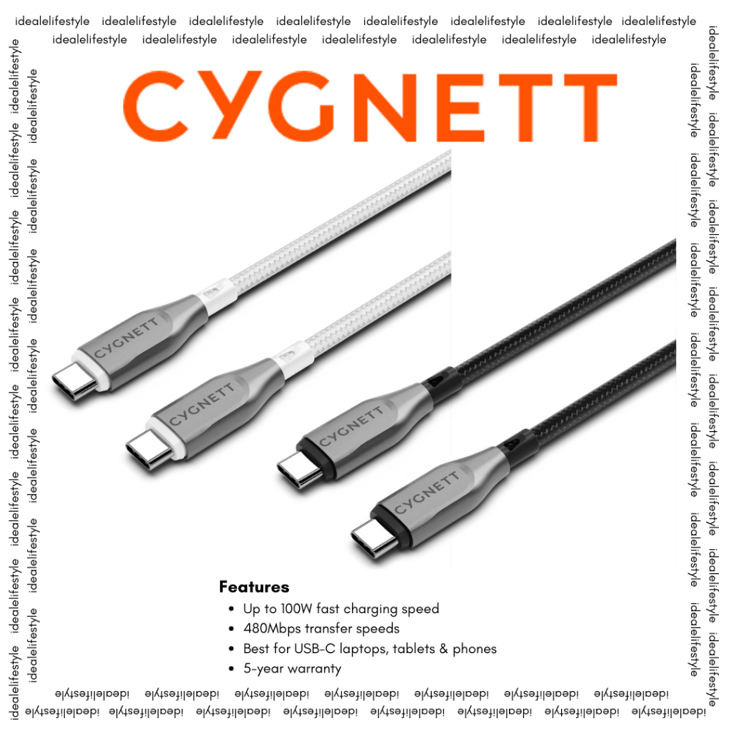CYGNETT Armoured USB-C To USB-C (USB 2.0) Cable | Shopee Singapore