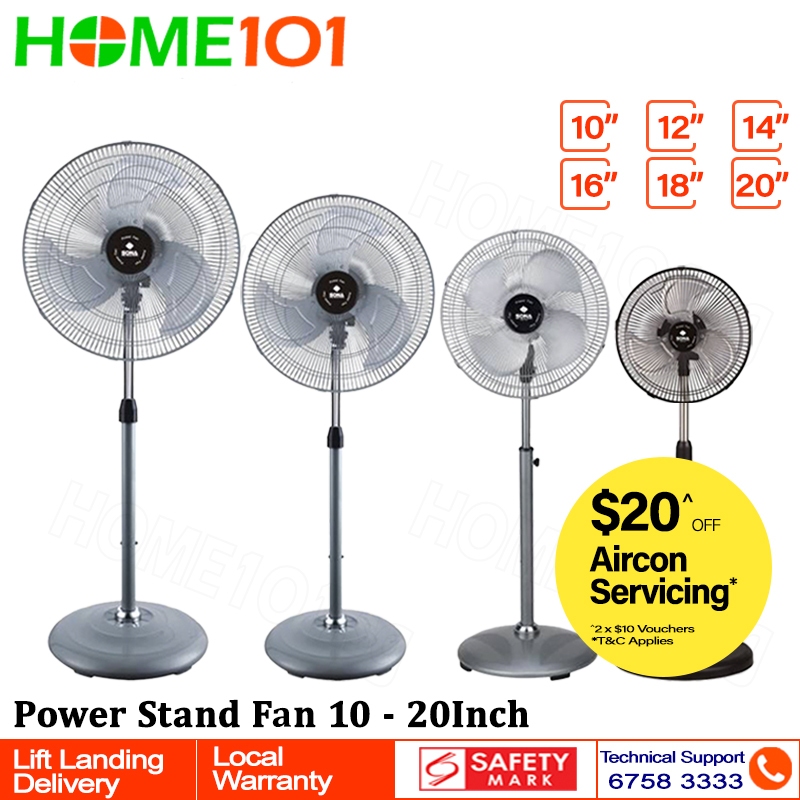 Power Stand Fan 10”- 20” SSO 6510, 6062N, 6065, 6067, 6068-P/SIFS 6010 ...