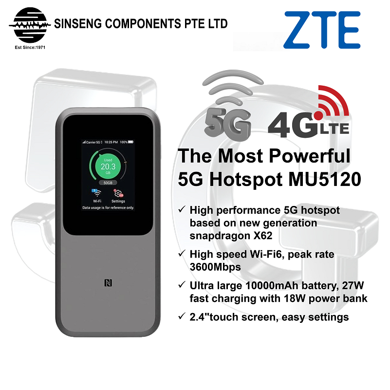 ZTE MU5120 5G/4G Portable WiFi U50 Pro 10000mah 27W Fast Charge WiFi 6 ...