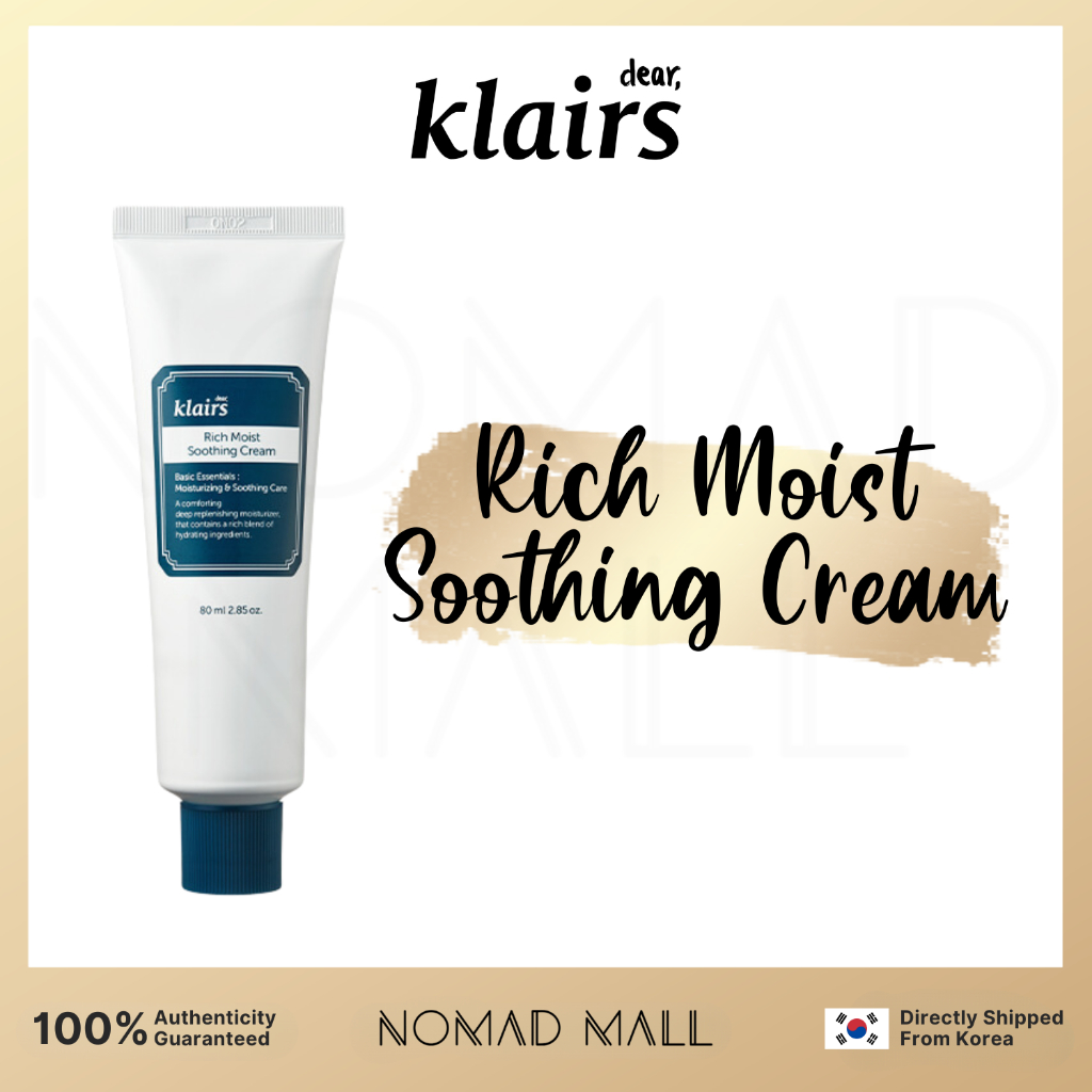 [Klairs] Dear, Klairs Rich Moist Soothing Cream 80ml | Mini Size 20ml ...