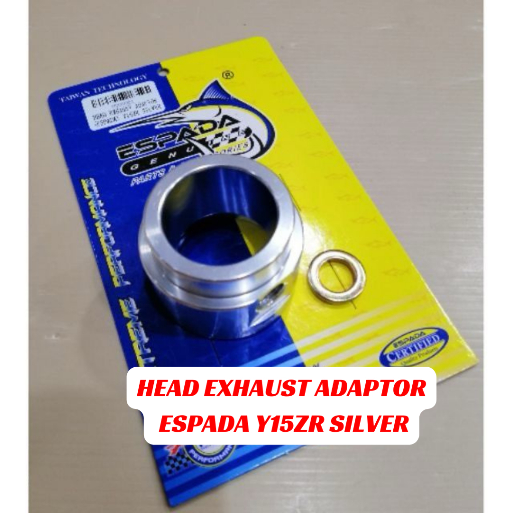 ESPADA SNIPER150 Y15 MXKING HEAD EXHAUST ADAPTER Y15ZR (SILVER) O2 ...