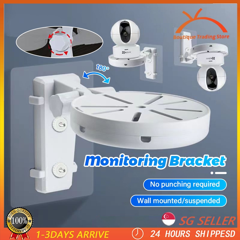 【SG Ready Stock】2 In 1 No-Drill Wall Mount Camera Stand CCTV Holder ...