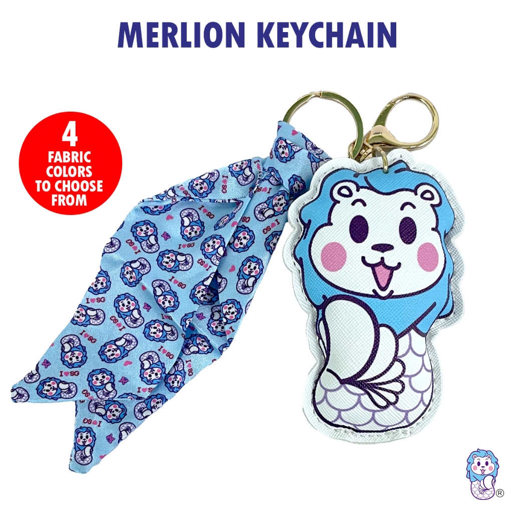 [SG Ready Stock] Merlion PU Keychain with Fabric*Singapore Souvenir ...