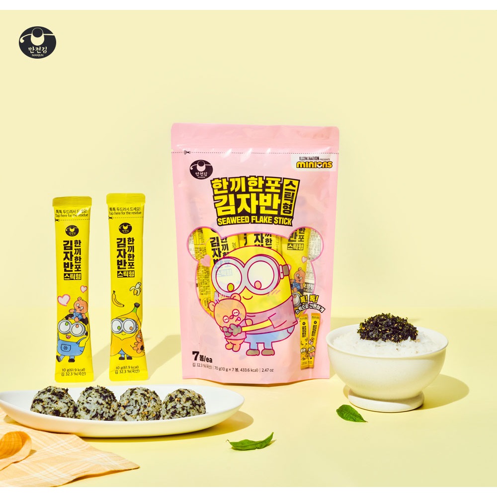 [MANJUN] Minions Korea's Famous Seaweed Flake Stick (10g) | Shopee ...