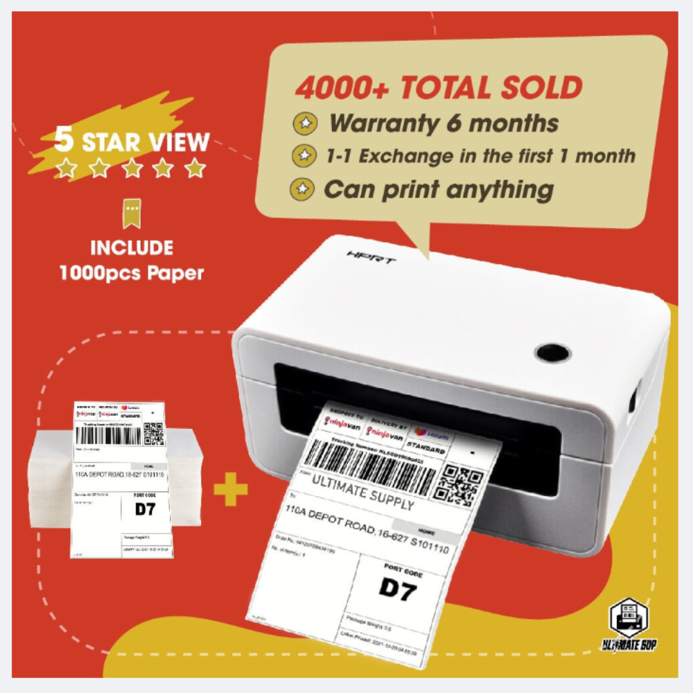 COMBO Thermal Printer HPRT N41 Way Bill / Label Printer with Bluetooth ...
