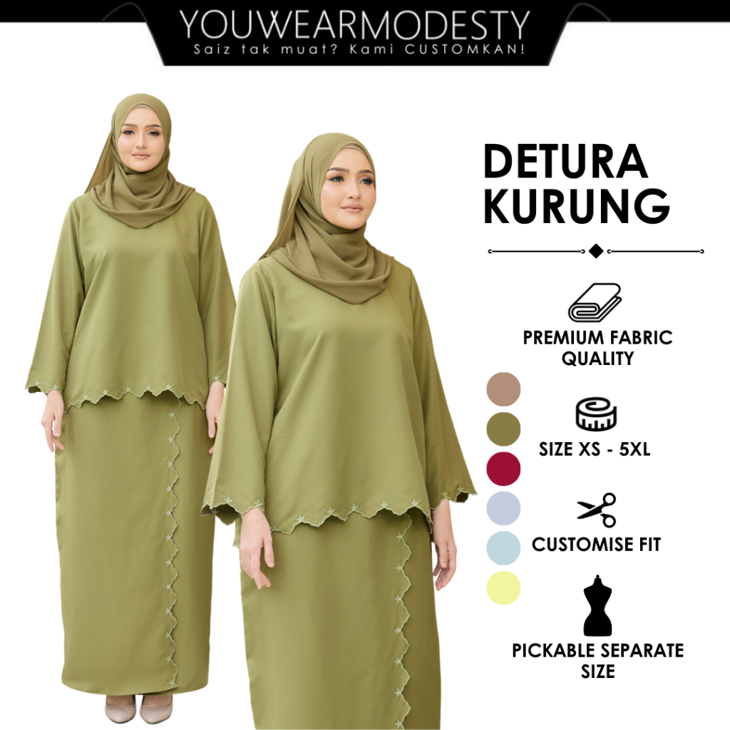 YouWearModesty Detura 2.0 Baju Raya 2025 viral baju kurung moden baju ...