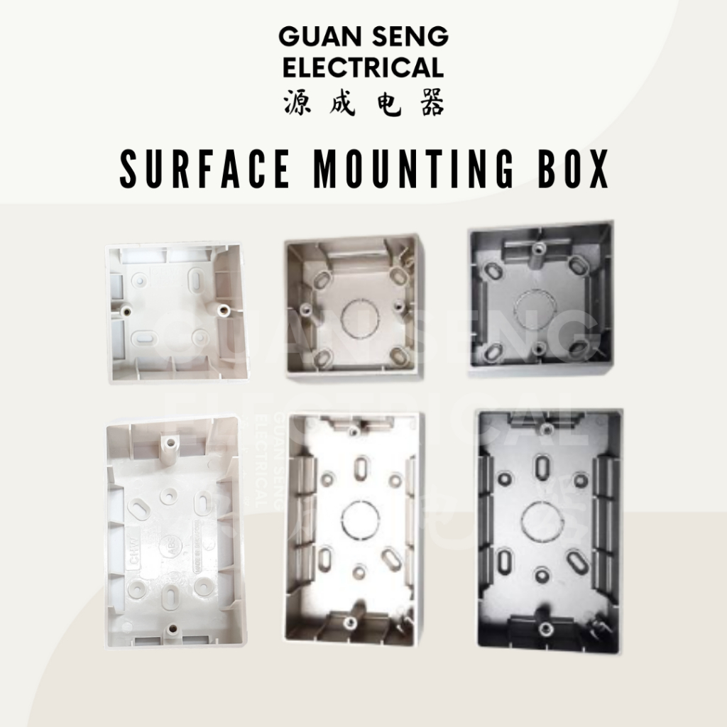 Surface Mounting Box 1 Gang 2 Gang Black White Sliver Rose Gold ...