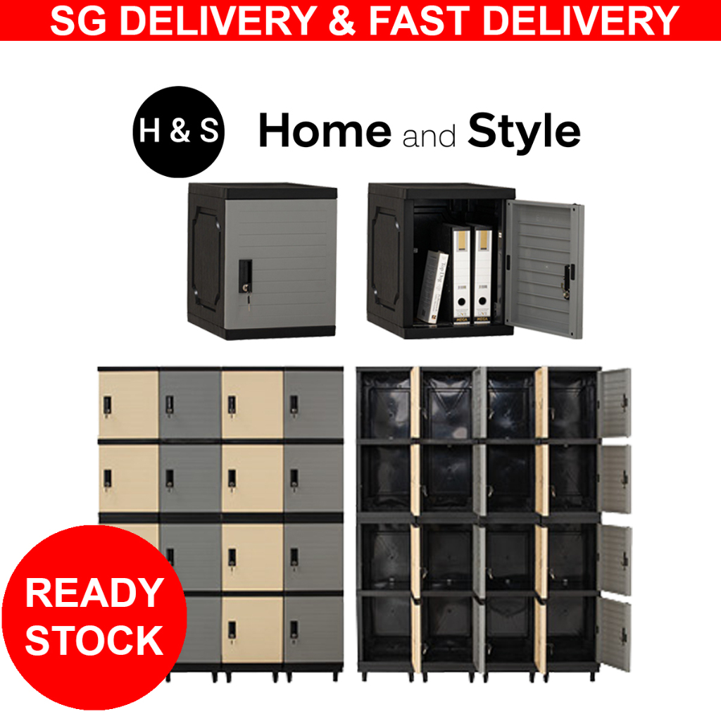 [SG Seller] Quality Stackable Plastic Locker with Lock. Parcel Locker ...