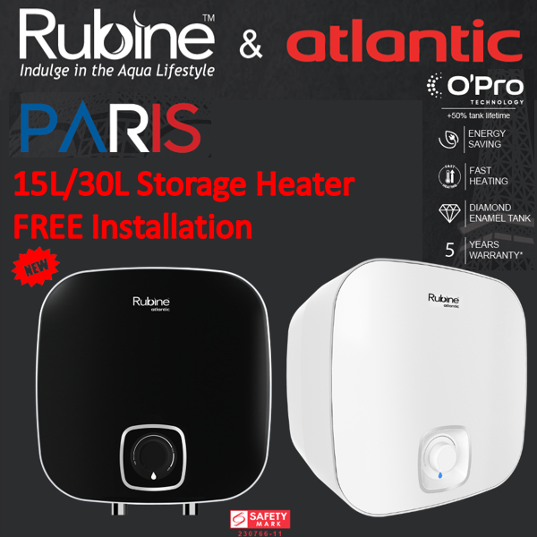 [Free installation] Rubine Paris 30L/15L Storage heater/ Tank Heater ...