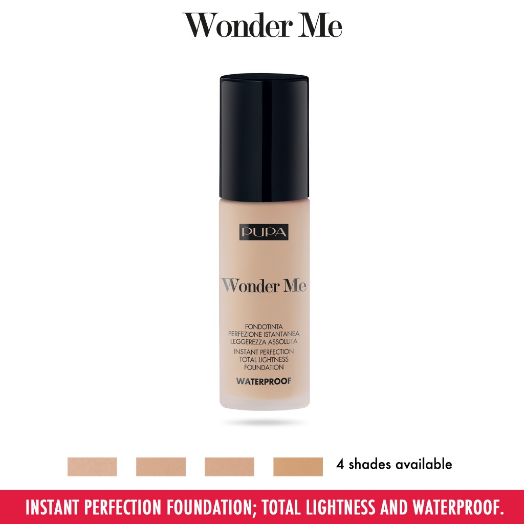 Pupa Milano Wonder Me Fluid Liquid Foundation, 30ml, Total lightness ...