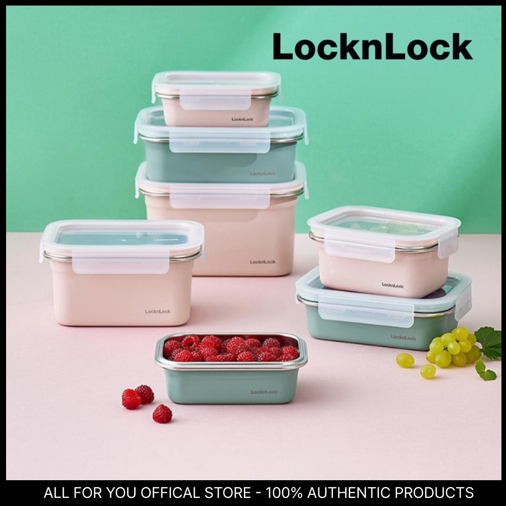 [LocknLock] Color Stainless Steel Airtight Container | Shopee Singapore