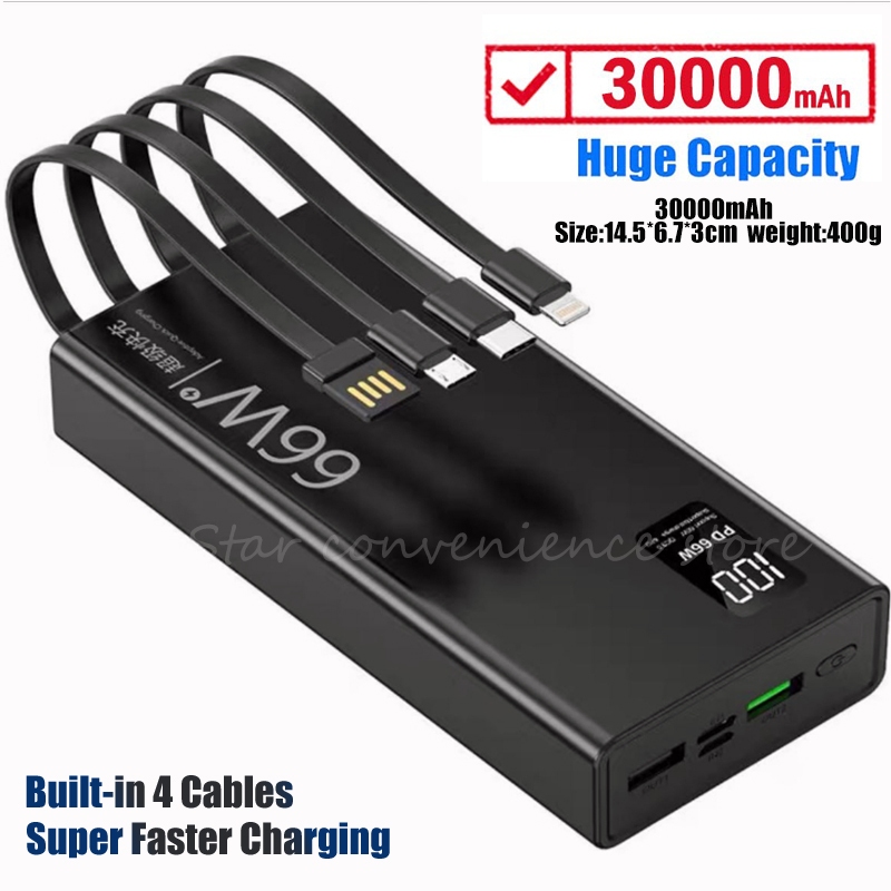 ⭐🇸🇬 3C PD 40W 66W Super Fast Charging Powerbank 20000mAh/30000mAh Power ...