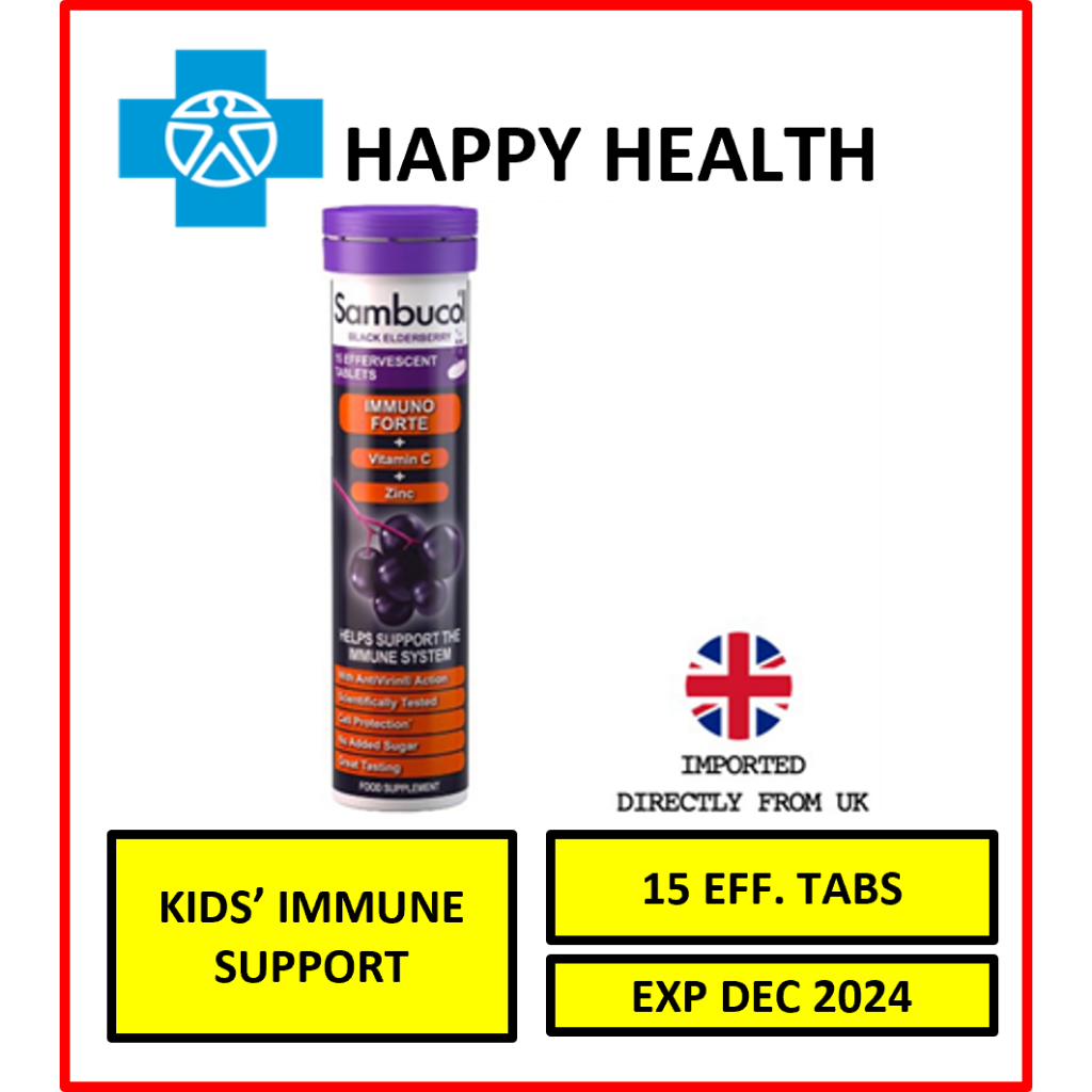 Sambucol Immuno Forte Effervescent 15 tabs (4y+) (UK Version) | Immune ...