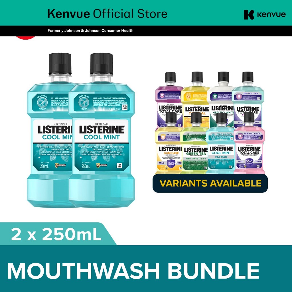 [Bundle of 2] Listerine ALL RANGE Oral Rinse Mouthwash 250ml (Fresh ...