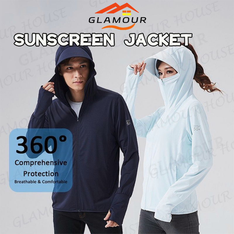 [SG] UV Jacket Men M-3XL Unisex UV Protection Jacket Sun Protection ...