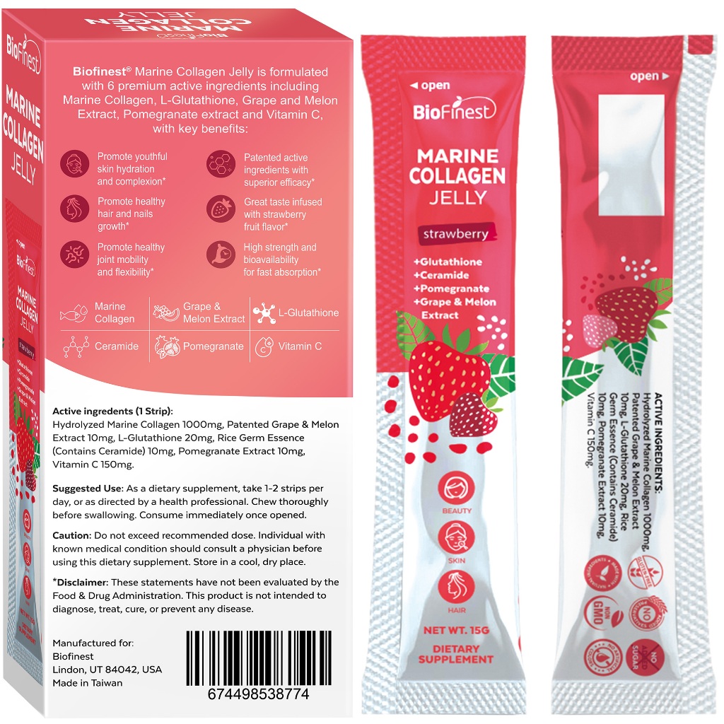 Biofinest Marine Collagen Jelly Supplement - Glutathione Ceramide ...