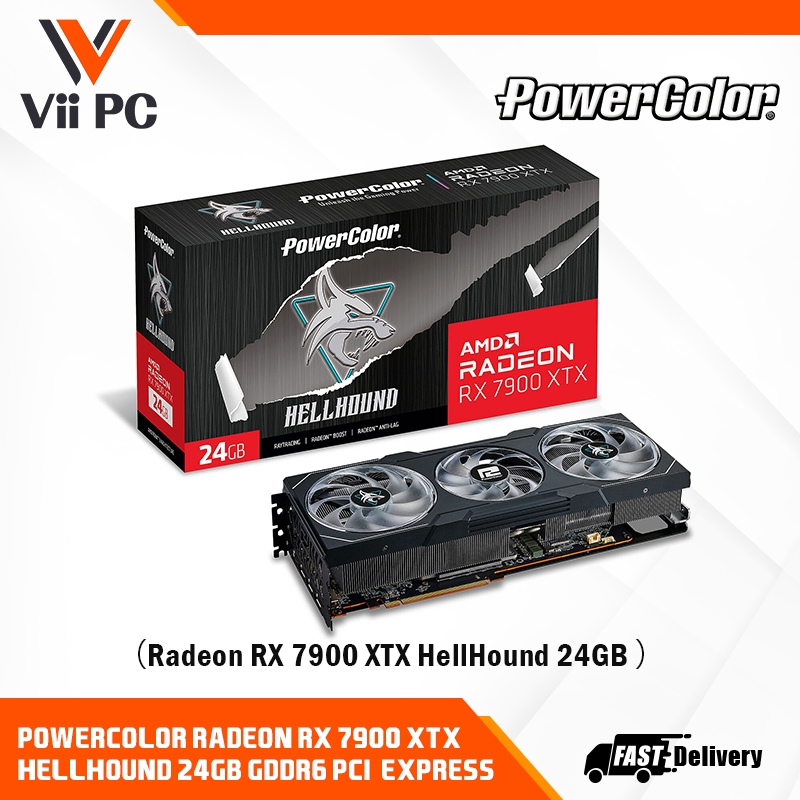 POWERCOLOR HELLHOUND AMD RADEON RX 7900XTX 24GB TRIPLE FAN GDDR6 GAMING ...