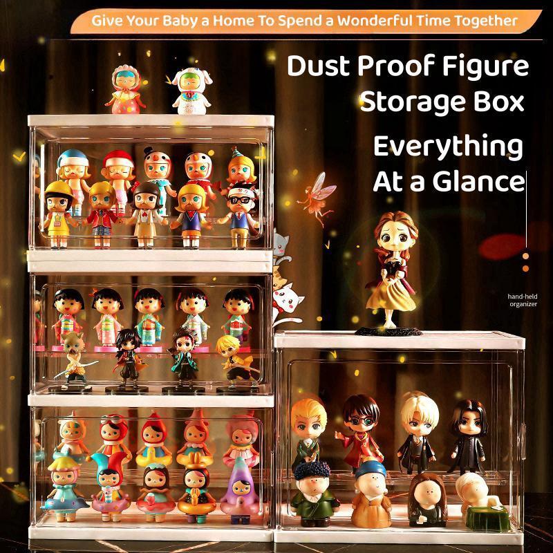 Transparent Acrylic Toy Display Case Blind Box Molly Popmart Figurines ...