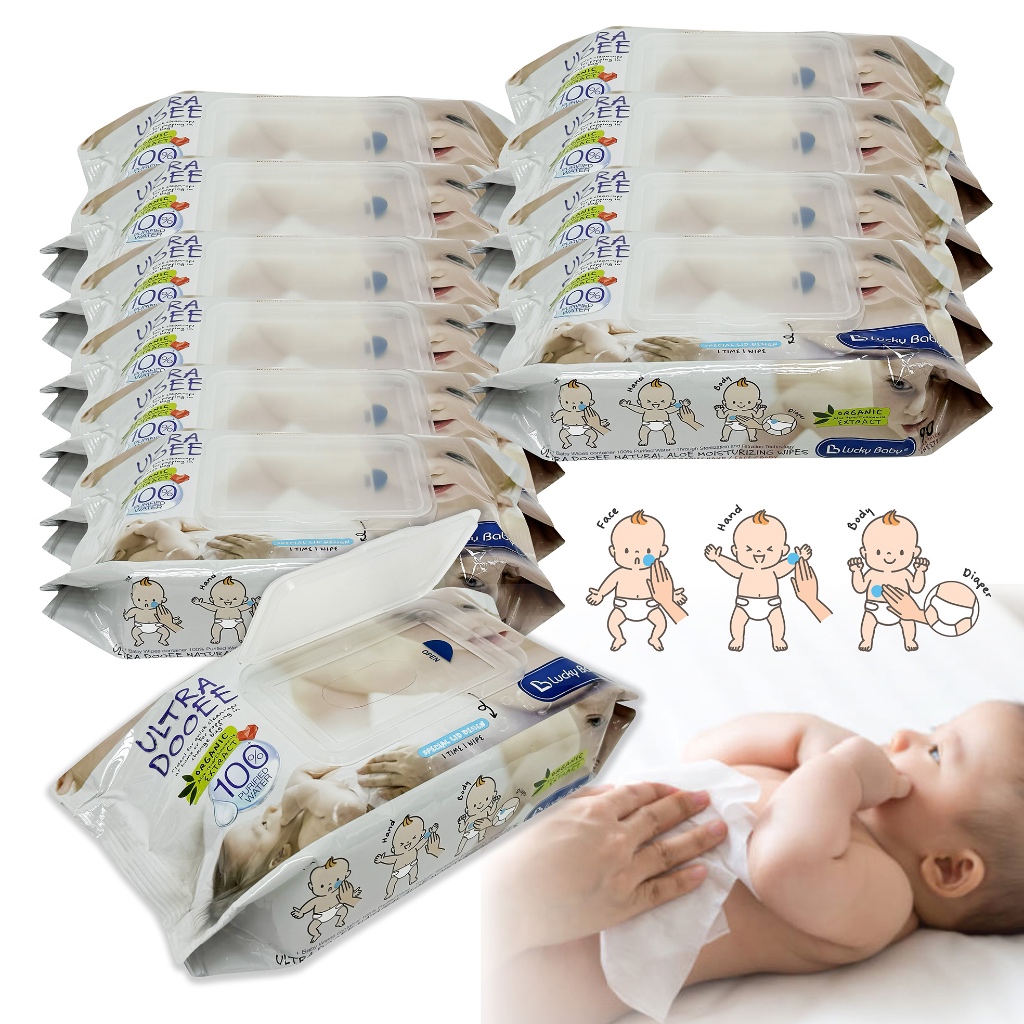[100% Purified Water] Lucky Baby Ultra Dooee Natural Aloe Moisturizing ...