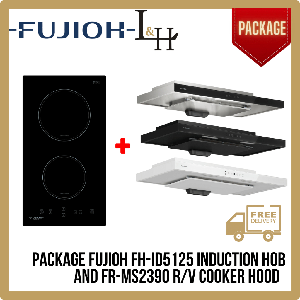 [BUNDLE] FUJIOH FH-ID5125 Domino Induction Hob And FR-MS2390 R/V 900MM ...
