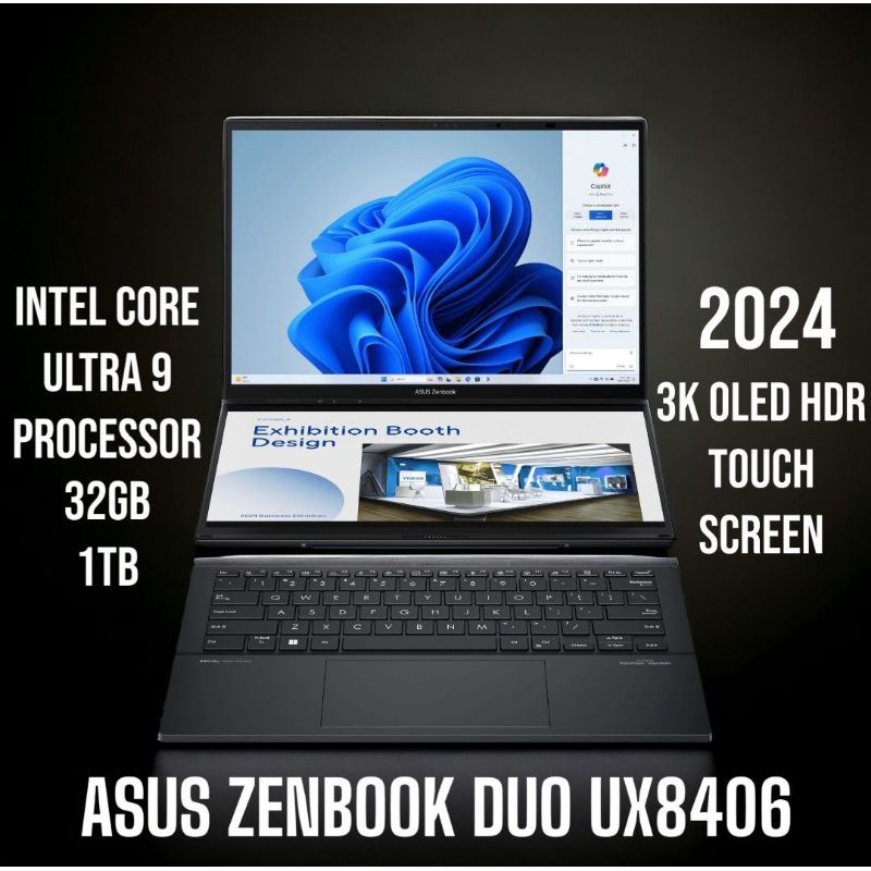ASUS ZENBOOK DUO UX8406MA | 14" Duo OLED 3K HDR Display | AI-Powered ...