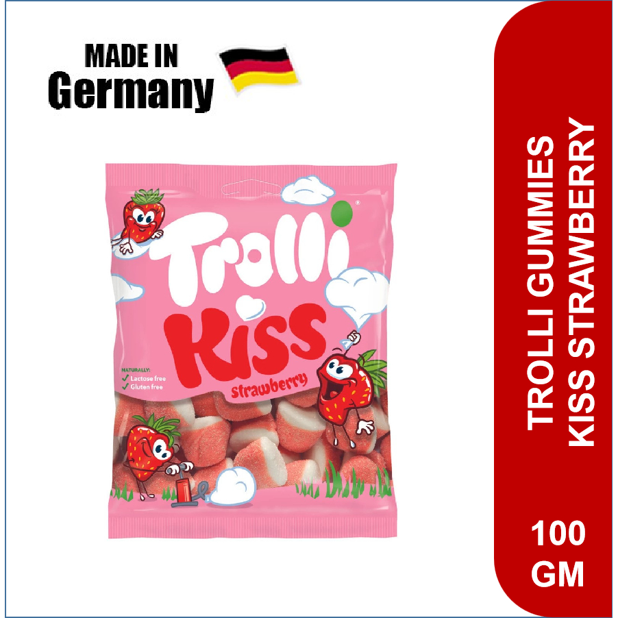 Trolli Gummies - Kiss Strawberry - 100g | Shopee Singapore