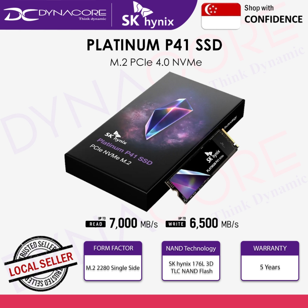 SK HYNIX PLATINUM P41 M.2 PCIe 4.0 NVMe SSD - 1TB / 2TB | Shopee Singapore