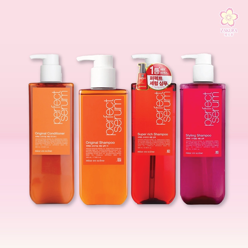 Mise en Scene Perfect Serum Original Shampoo/ Original Conditioner ...