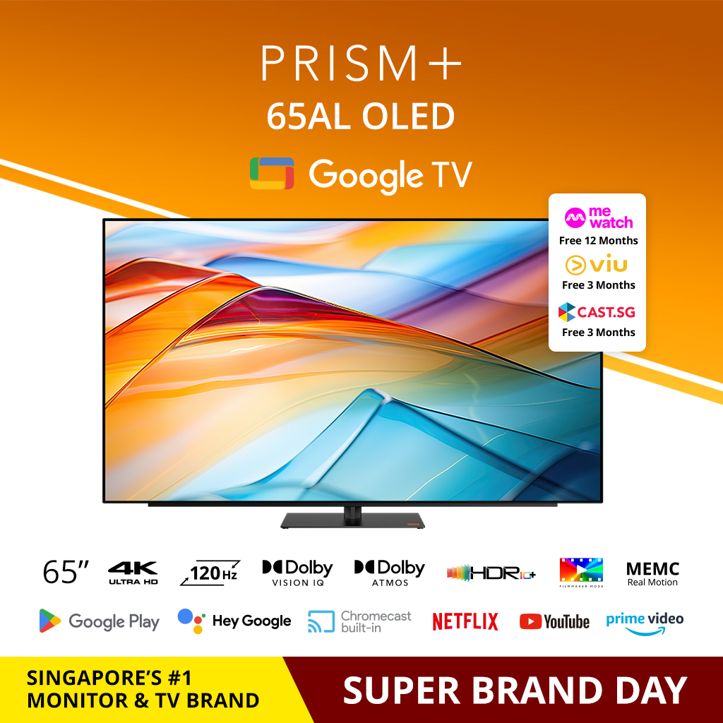 PRISM+ 65AL OLED | Google TV | 65 inch | Quantum Colors | HDR10+ | Dolby Vision | Dolby Atmos ...