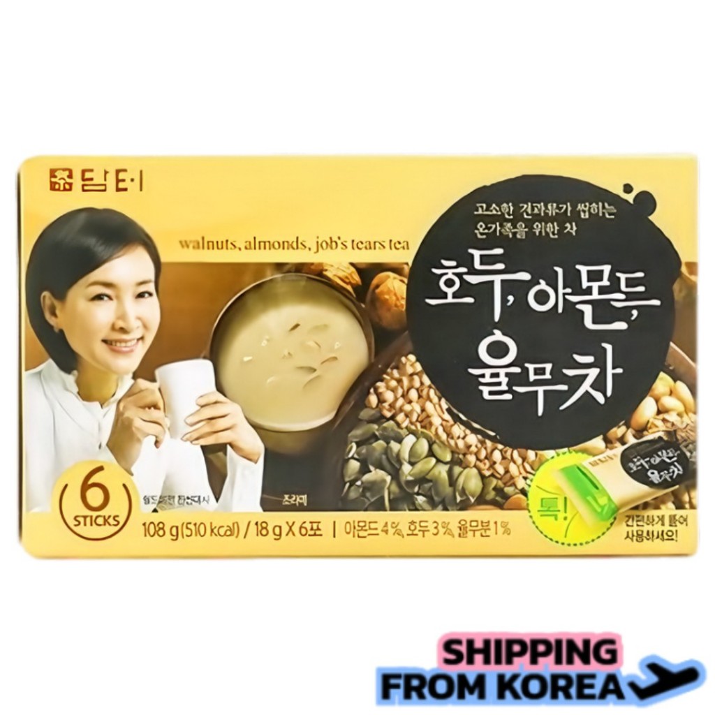Damteo Walnut Almond Job's Tears Tea 108g (18g X 6EA) | Shopee Singapore