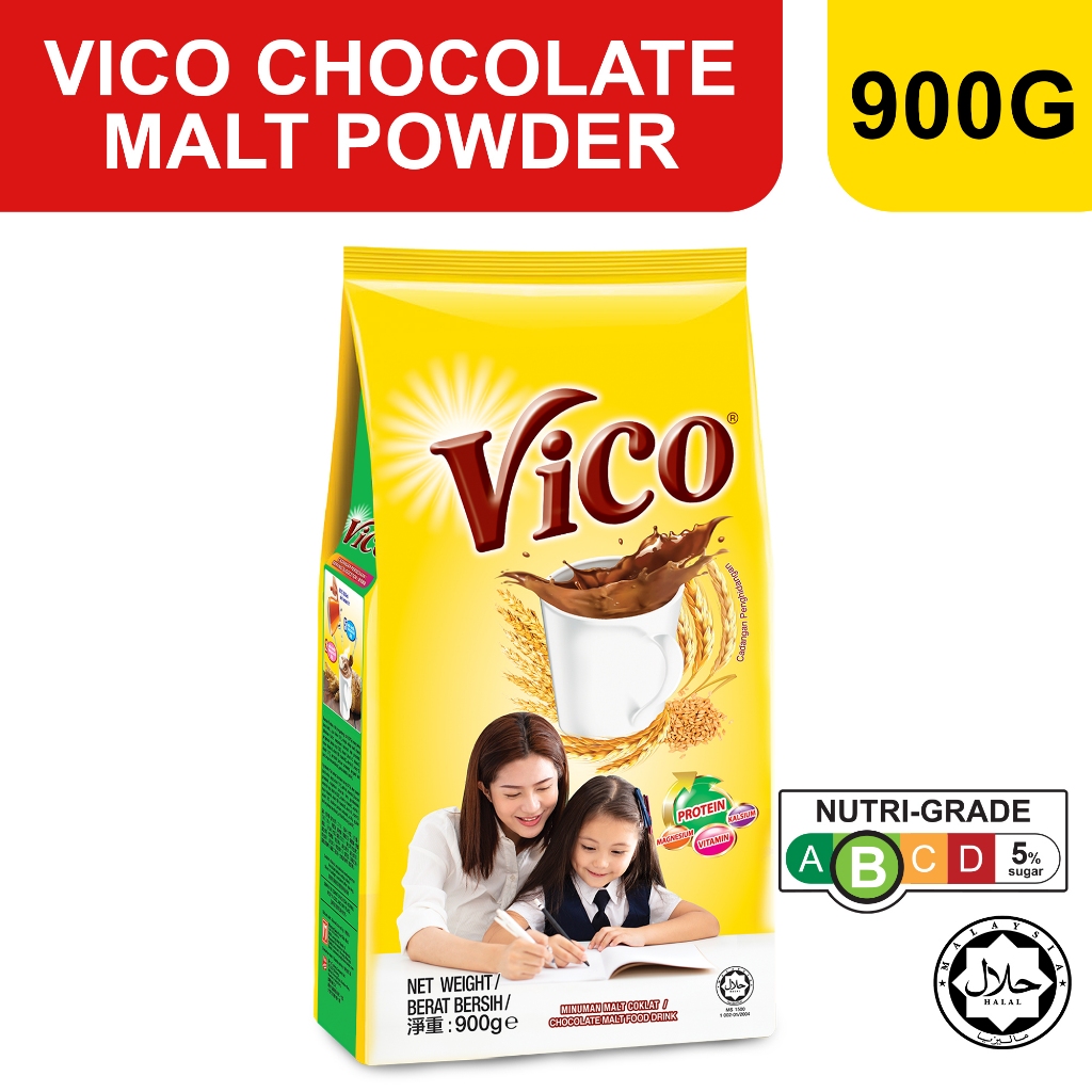 Vico Original Chocolate Malt Powder 900g | Shopee Singapore