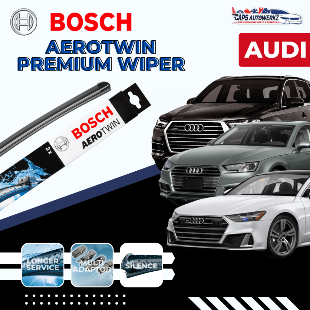 AUDI BOSCH Aerotwin Car Front Wiper Set & Rear Wiper (OEM only) | A3 A4 ...