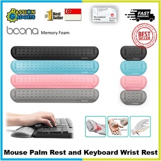 BOONA Mouse Palm Rest and Keyboard Wrist Rest Memory Foam High Quality ...