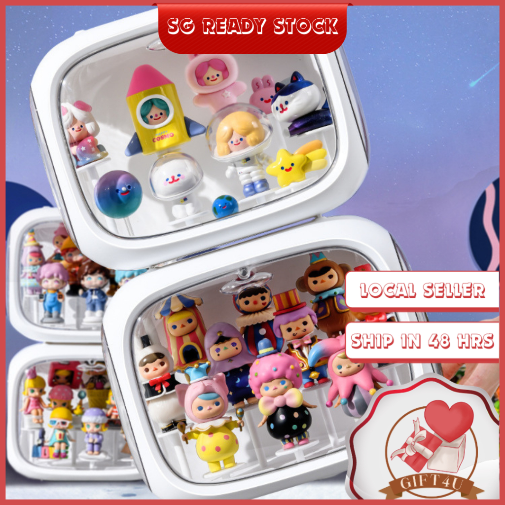 Popmart Display Case Blind Box Acrylic Display Box White Transparent ...
