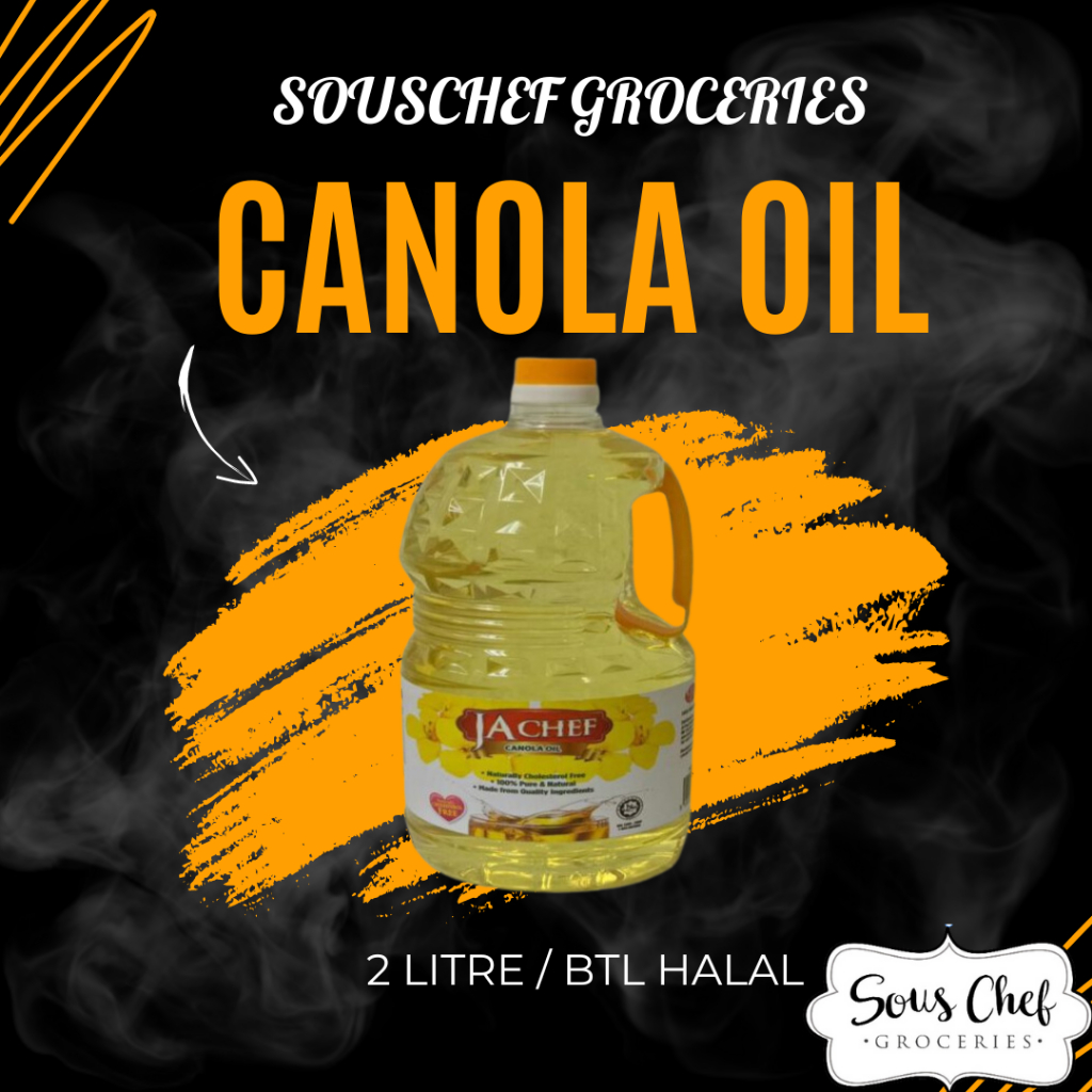 CANOLA OIL 2L/TUB HALAL JA CHEF/COOKING ESSENTIAL | Shopee Singapore