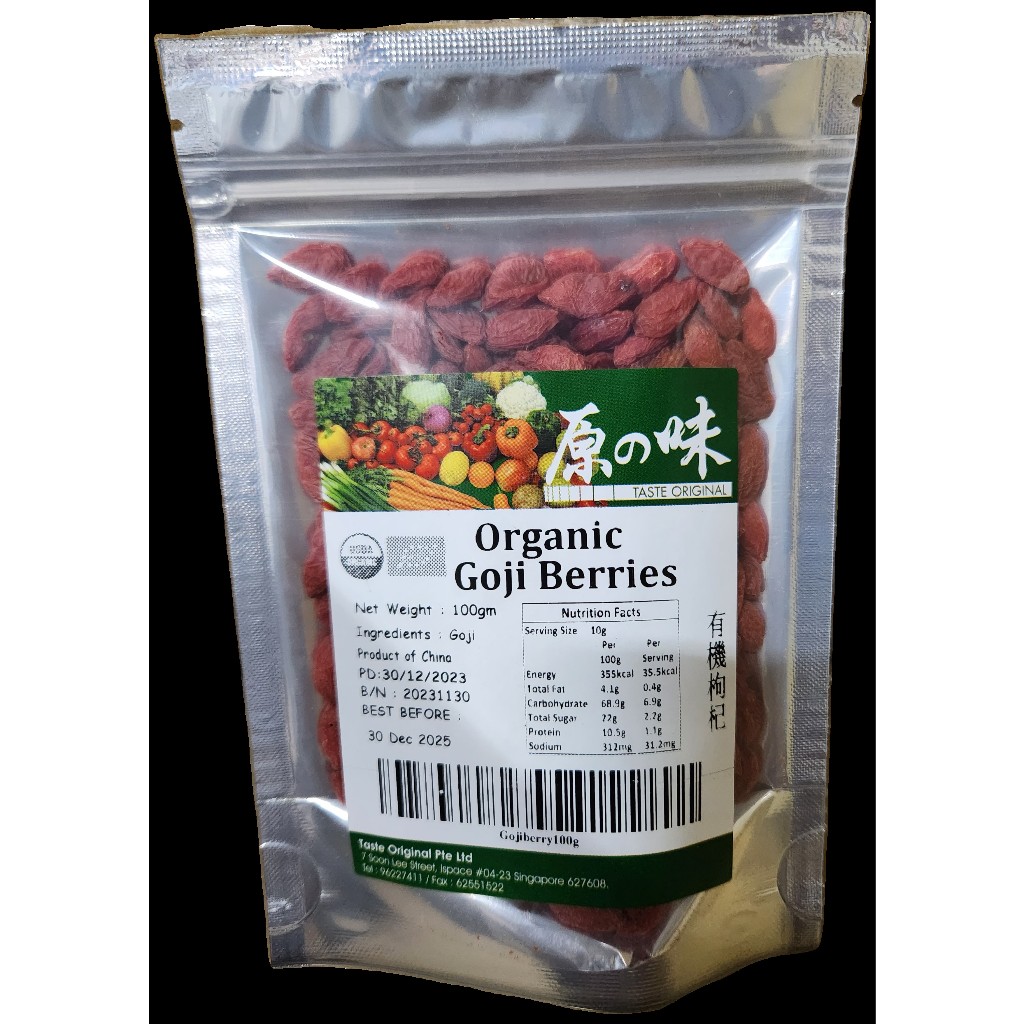 Taste Original Organic Goji Berries 100g | Shopee Singapore