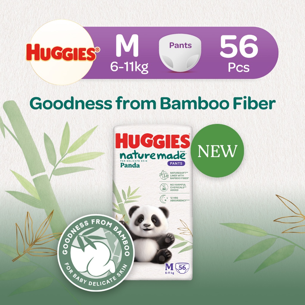 Huggies Naturemade Panda Pants M-XXL | Shopee Singapore