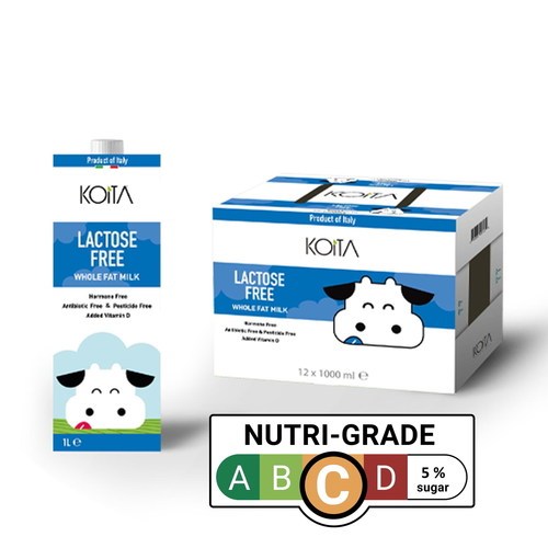 Koita Lactose Free Whole Fat Milk 12X 1LTR(EXPIRY DATE-06/8/2025 ...