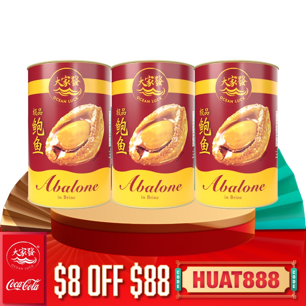 [Bundle of 3] Ocean Luck Brine Abalone, 425g | Shopee Singapore