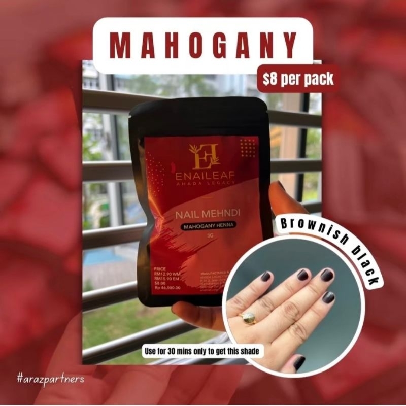 Enaileaf Mehndi - Serbuk Daun Inai Asli (3 gram) | Shopee Singapore