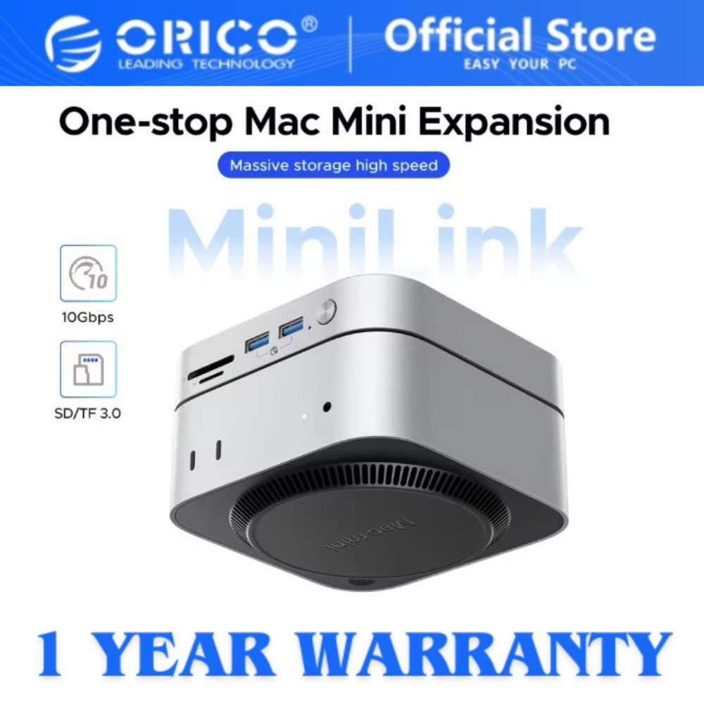 ORICO 9 in 1 M.2 SSD Enclosure for Mac Mini, 10Gbps USB-C Dock, SD/TF ...