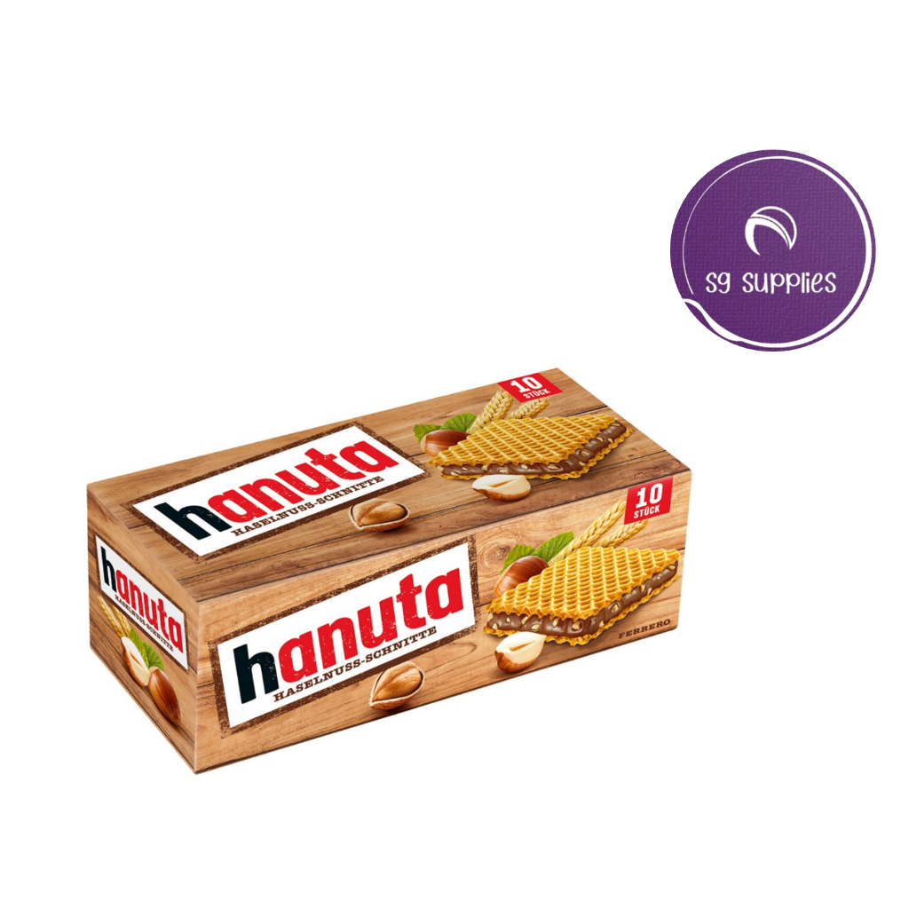 【Ready Stocks】Ferrero Hanuta Hazelnut Wafer Sandwiches (22g x 10 packs ...