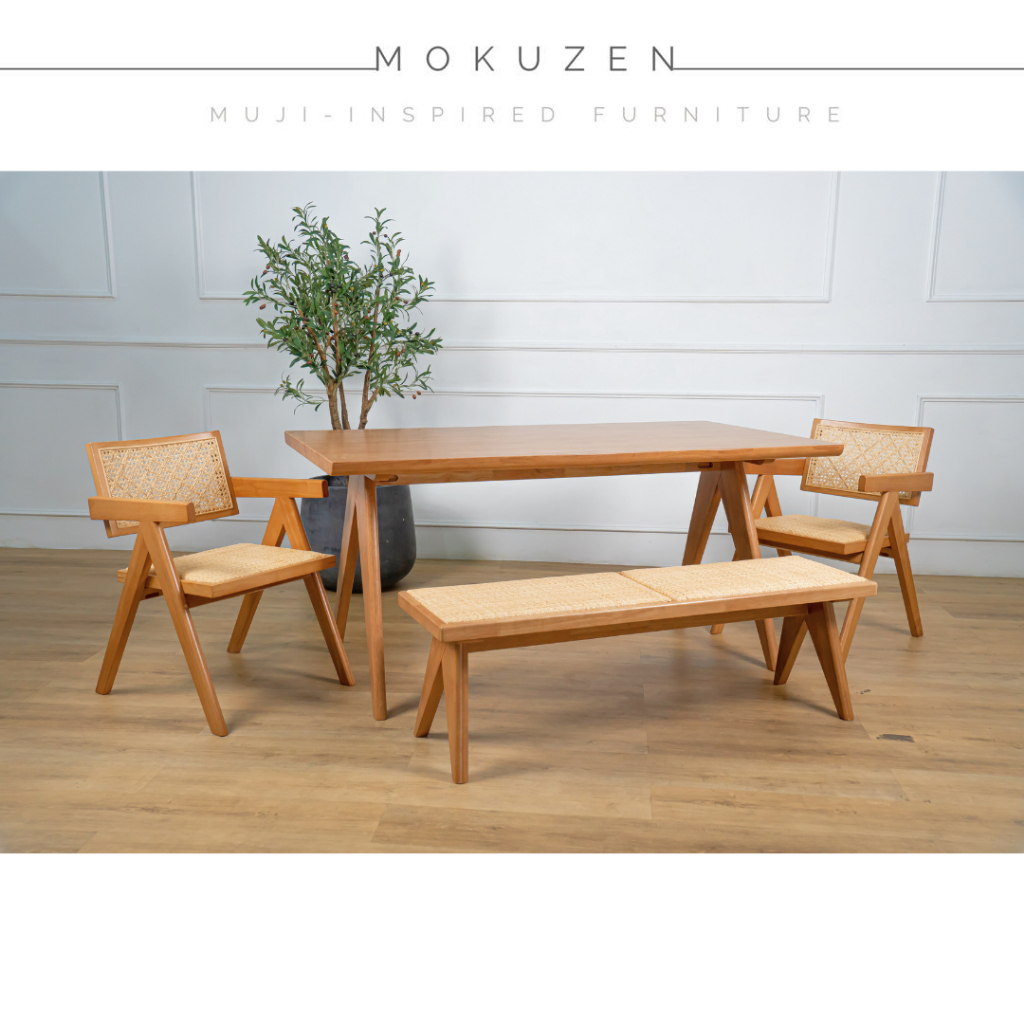 VELENTINA 1800mm Solid Wood Live Edge Dining Table – Modern Minimalist ...