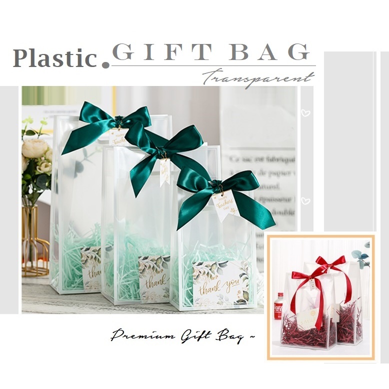 Plastic Gift Bag | Clear Tote Bag Transparent Gift Bag Door Gift ...